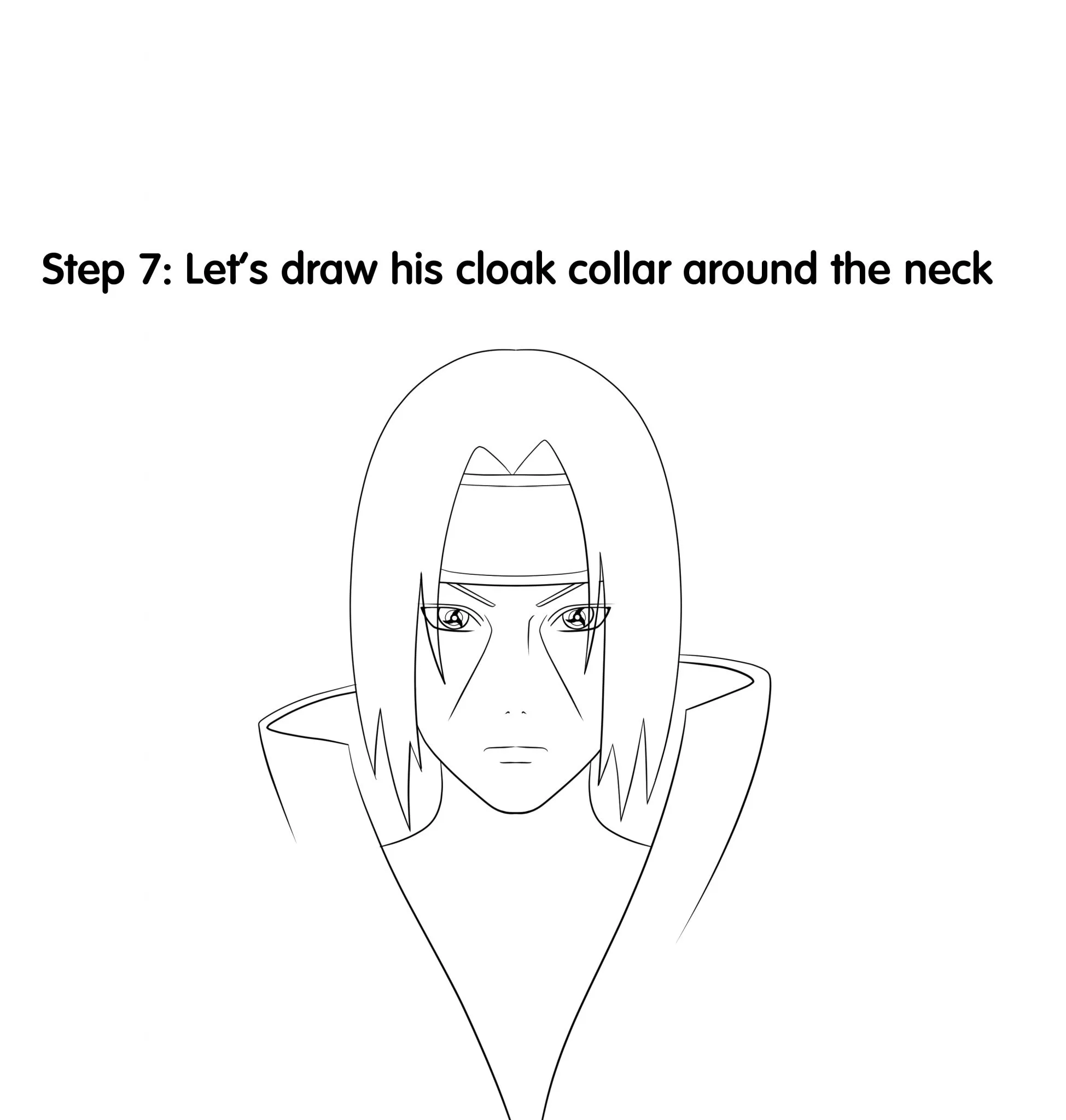 How to Draw Itachi Uchiha Easy Step-by-Step Tutorial