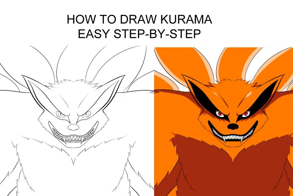 How to Draw Kurama Easy Step-by-Step Tutorial