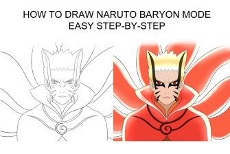 How to Draw Naruto in Baryon Mode Easy Step-by-Step Tutorial