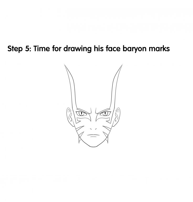 How to Draw Naruto in Baryon Mode Easy Step-by-Step Tutorial