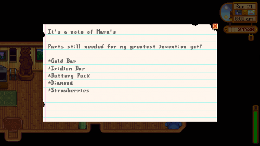Stardew Valley Secret Note 4 Meaning and Maru’s Invention